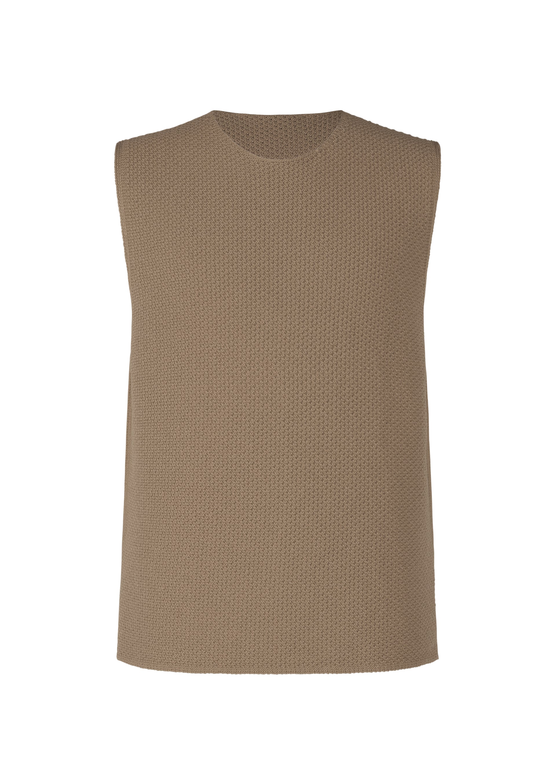 RUSTIC KNIT Vest Greige – ISSEY MIYAKE EU